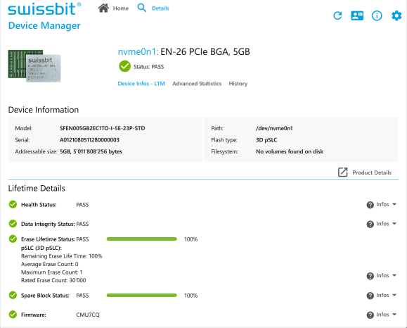 Swissbit Device Manager - Swissbit