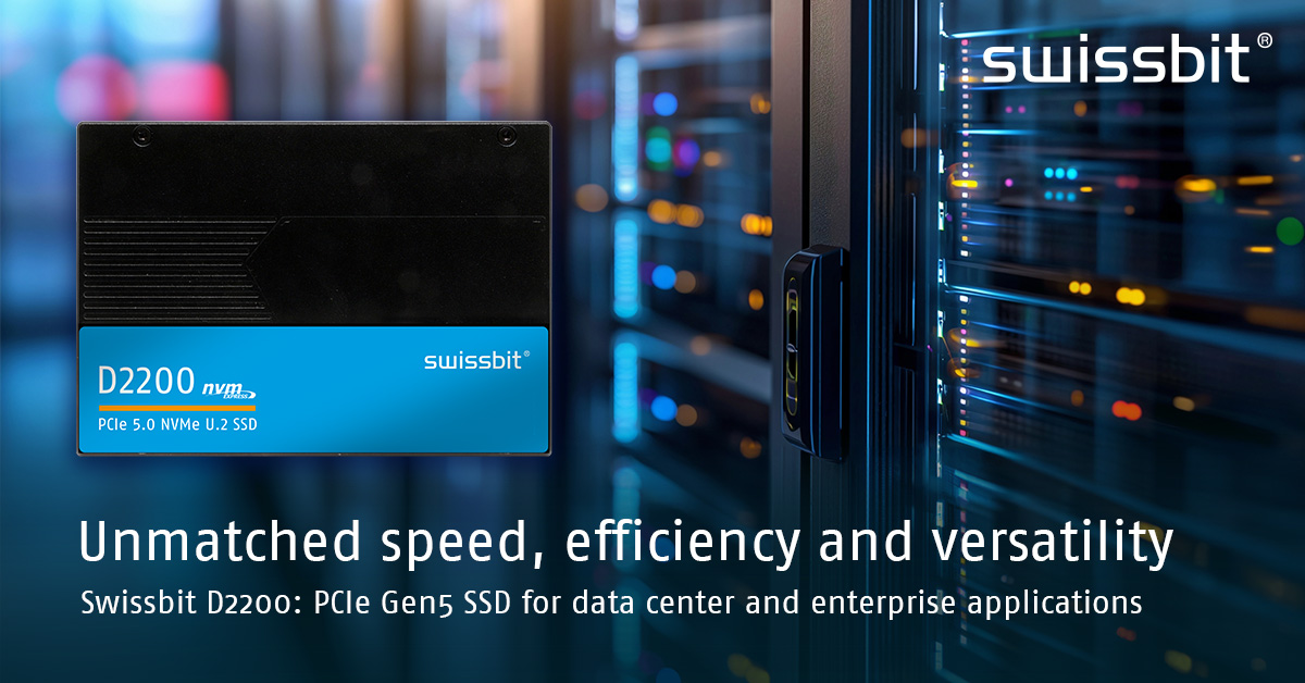 Swissbit launches PCIe Gen5 SSD for data center and enterprise ...